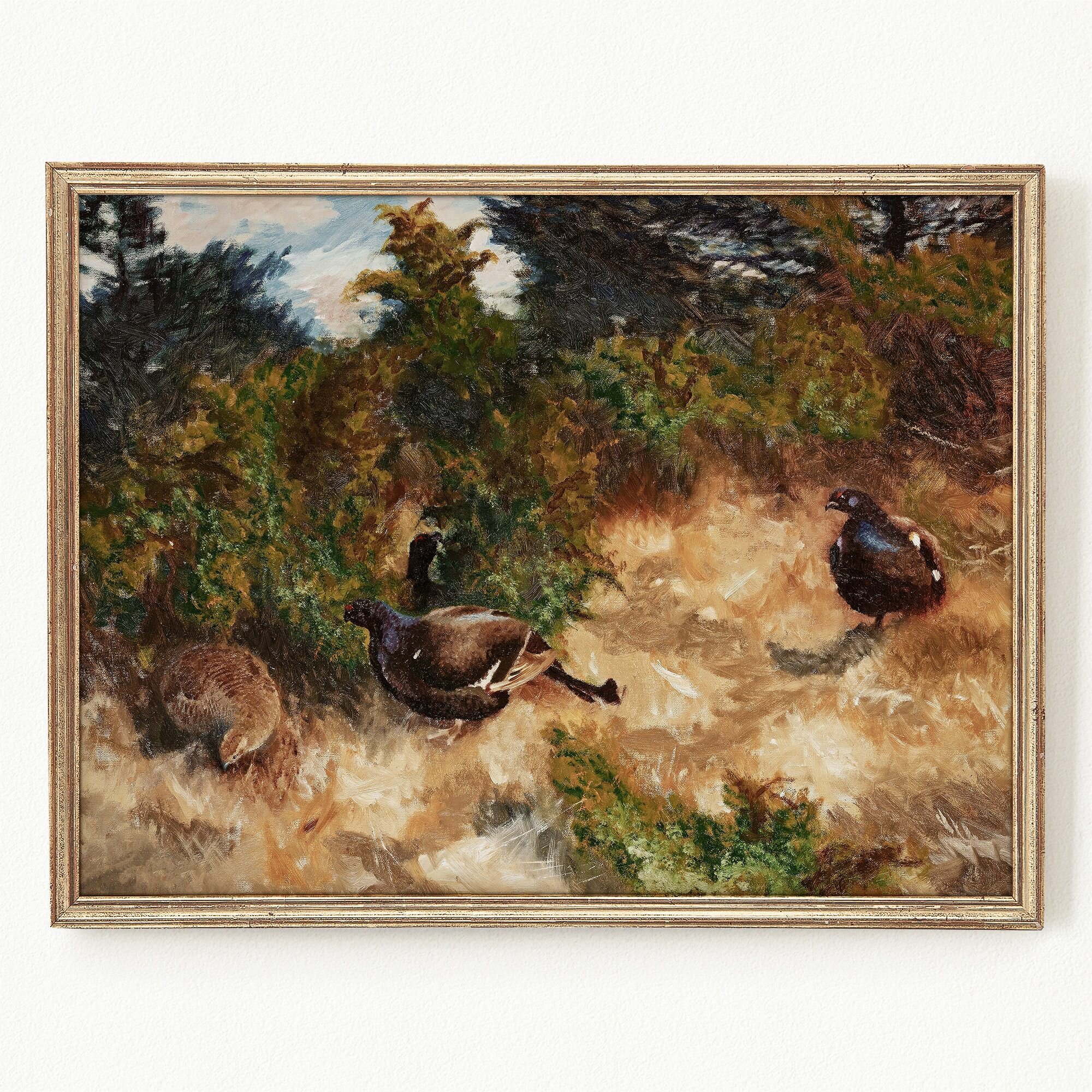 Постер "Черные тетерева - Бруно Лильефорс", 50х70 см (без рамки)