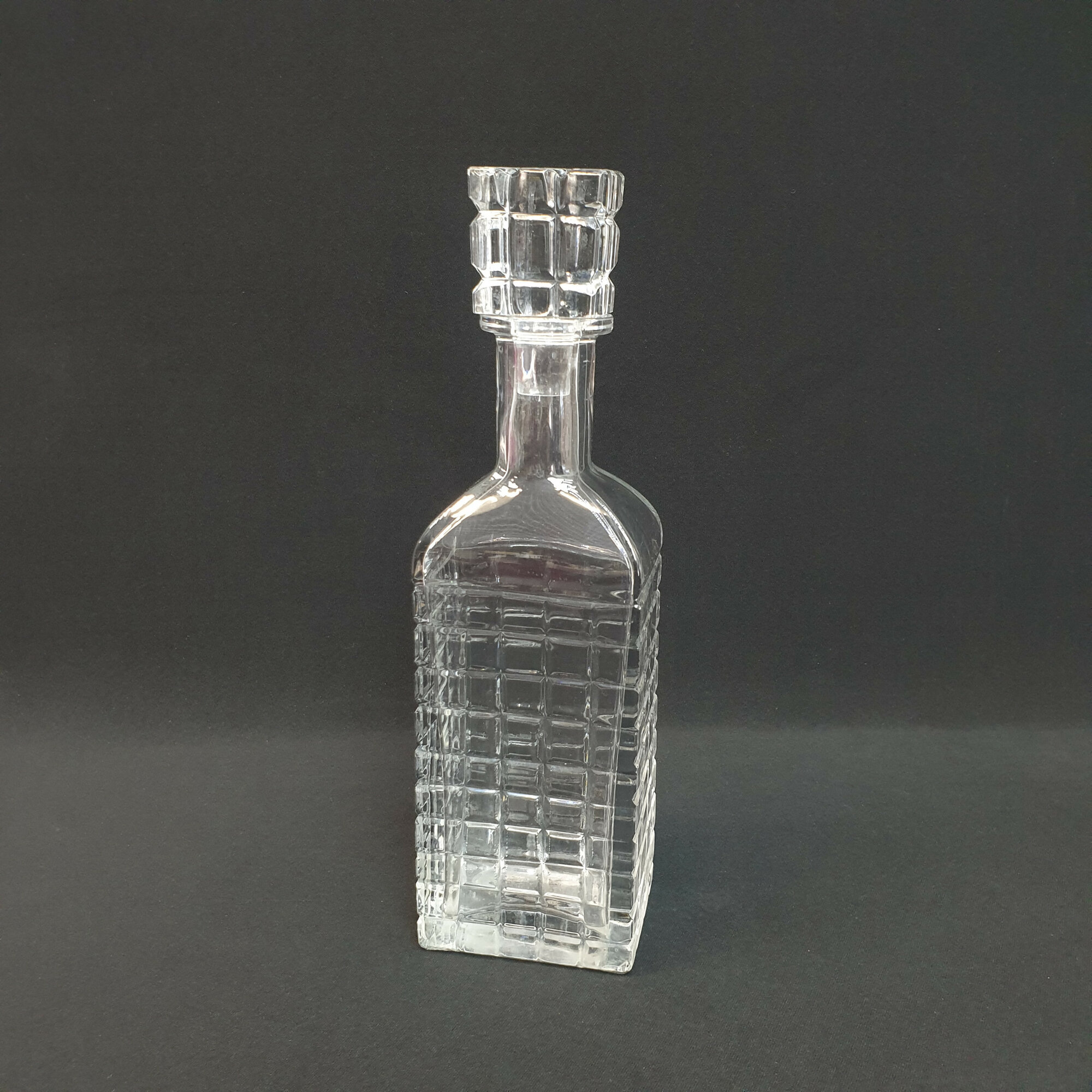 Винтажный штоф графин, хрусталь 0.65 л, сколы пробки, СССР