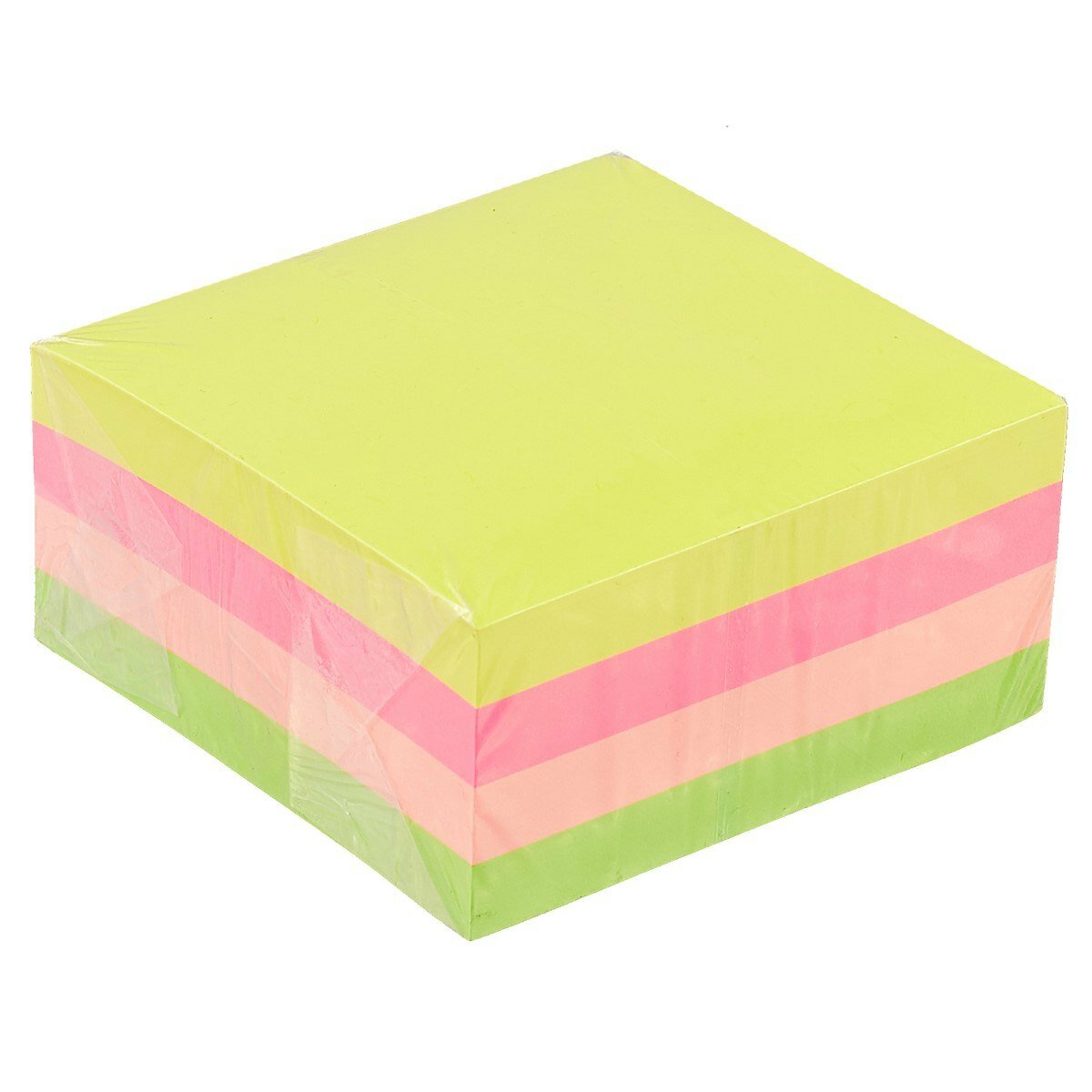 Стикеры, 400 листов, неон, 7.5 х 7.5 х 3.3 см