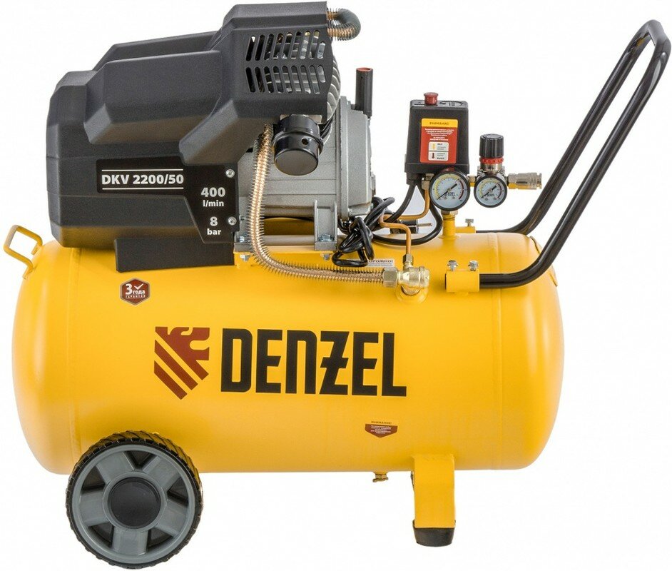 Компрессор поршневой DENZEL DKV2200/50, Х-PRO масляный
