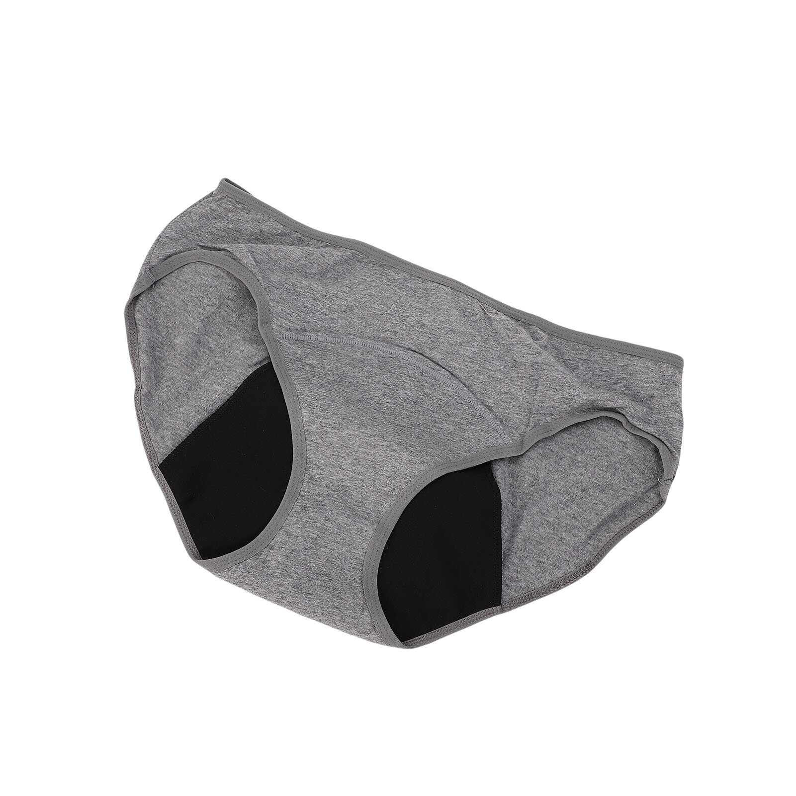 Комплект из 3 женских трусиков для месячных с высокой впитывающей способностью, герметичное нижнее белье для женщин, дышащее серое, M (плоская талия, 13,4 дюйма)