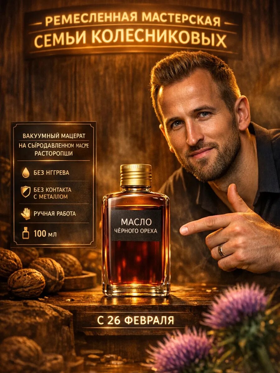 Масло черного ореха, 100 мл.