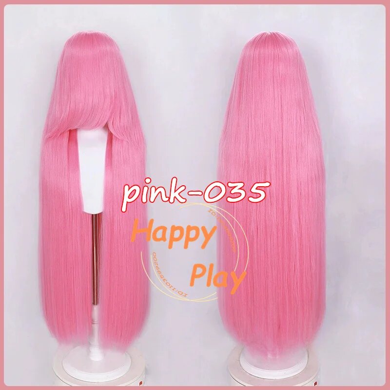 Синтетический парик для косплея розовый 500г 100см 100cm Pink-035