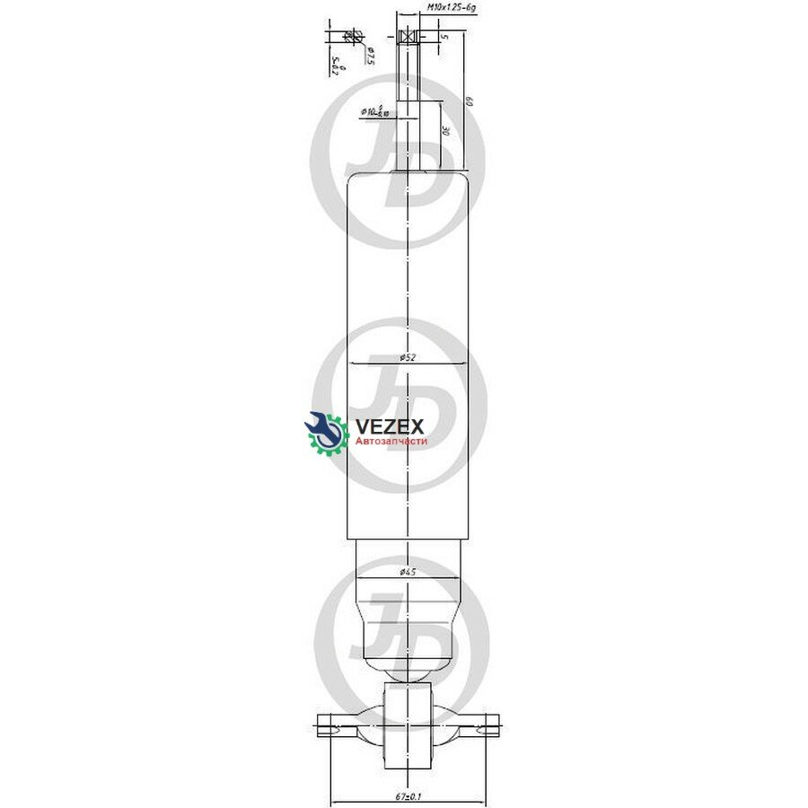 JUST DRIVE JAA0041 Амортизатор газомасляный передний /344109/