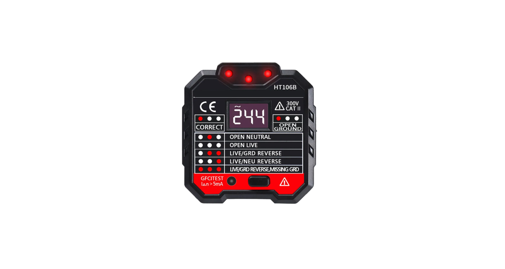 RichMeters RM200Pro Тестер розеток Цифровой ЖК дисплей с подсветкой