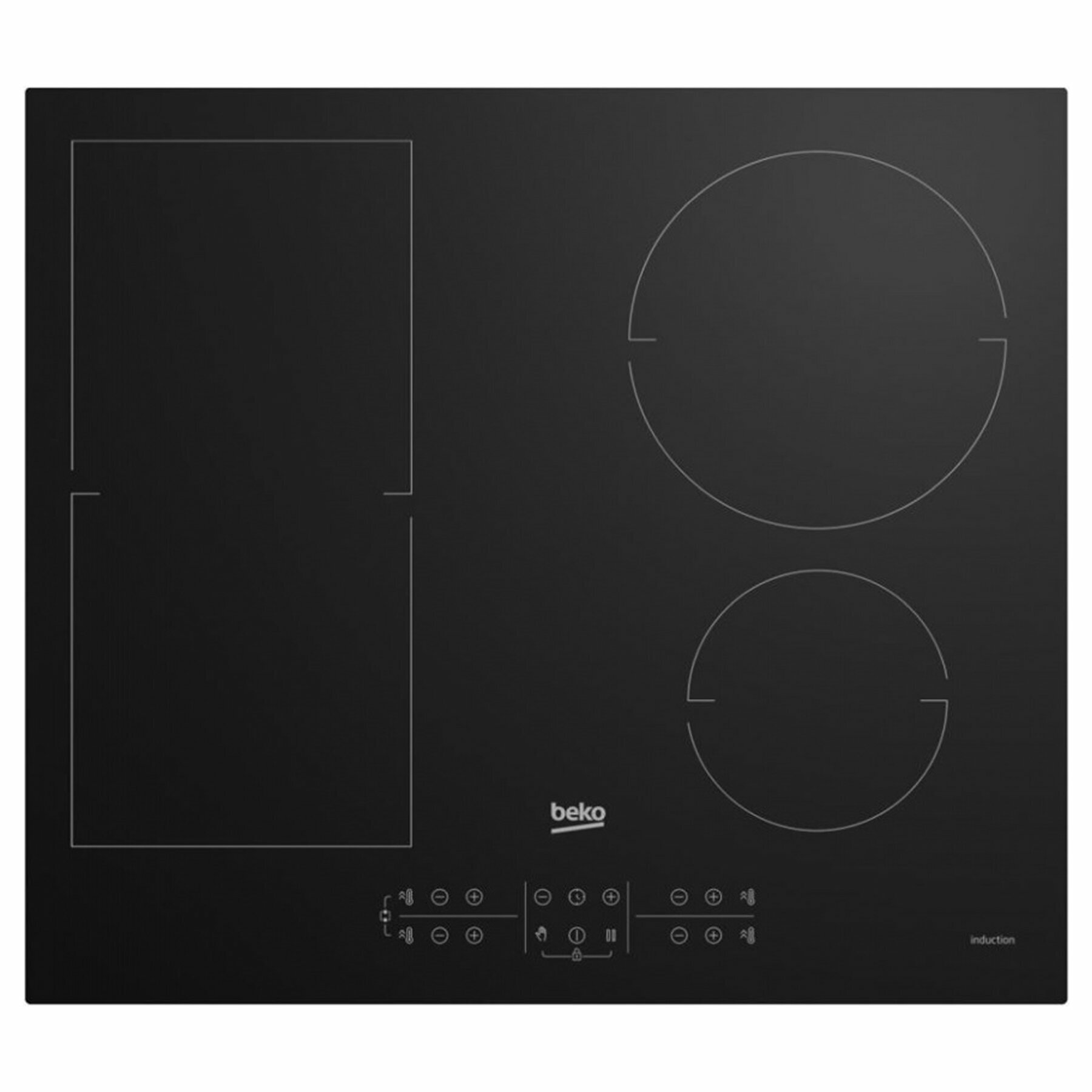 Встраиваемая индукционная варочная поверхность Beko HII64200FMT черная