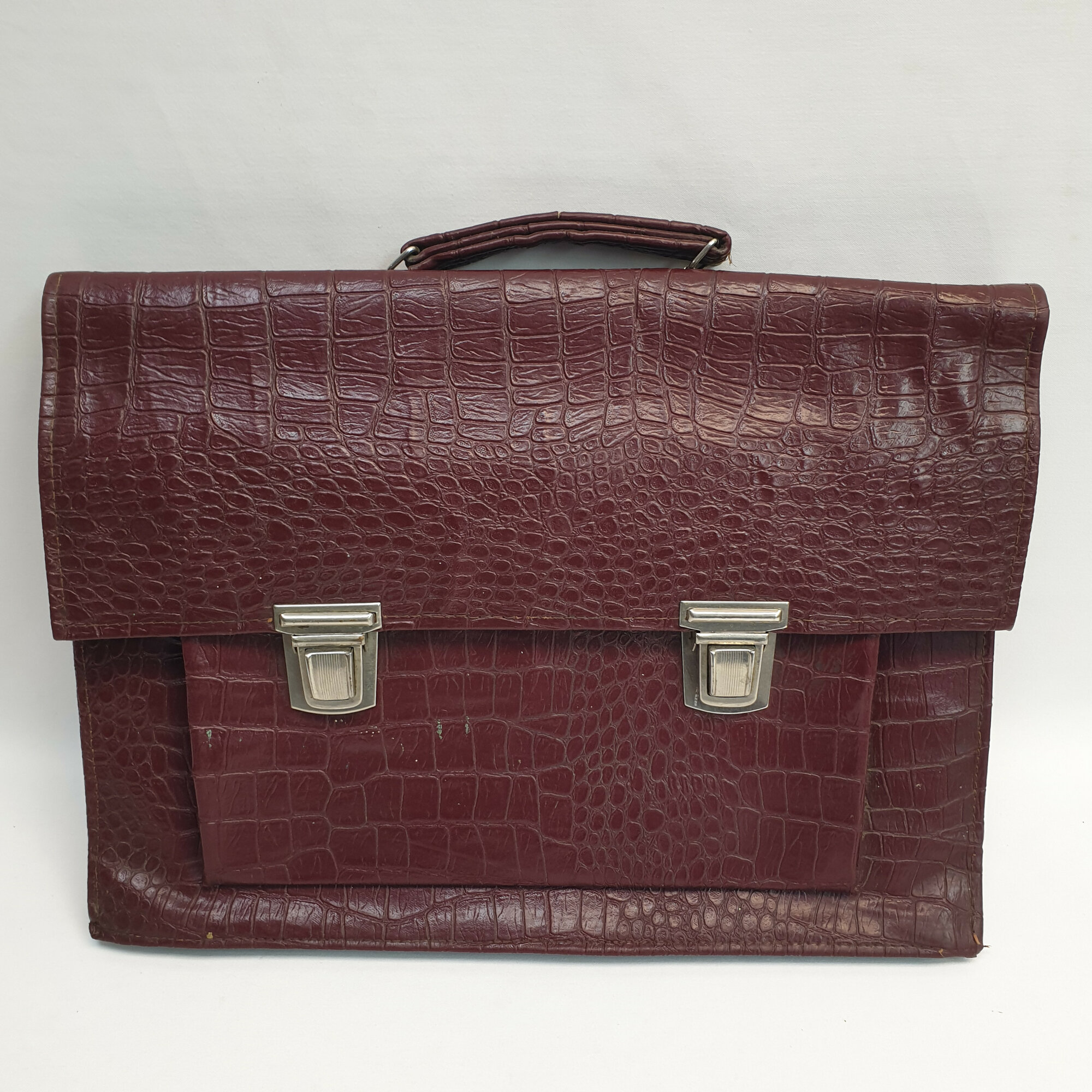 Винтажный портфель кожаный 43х33 см, СССР.