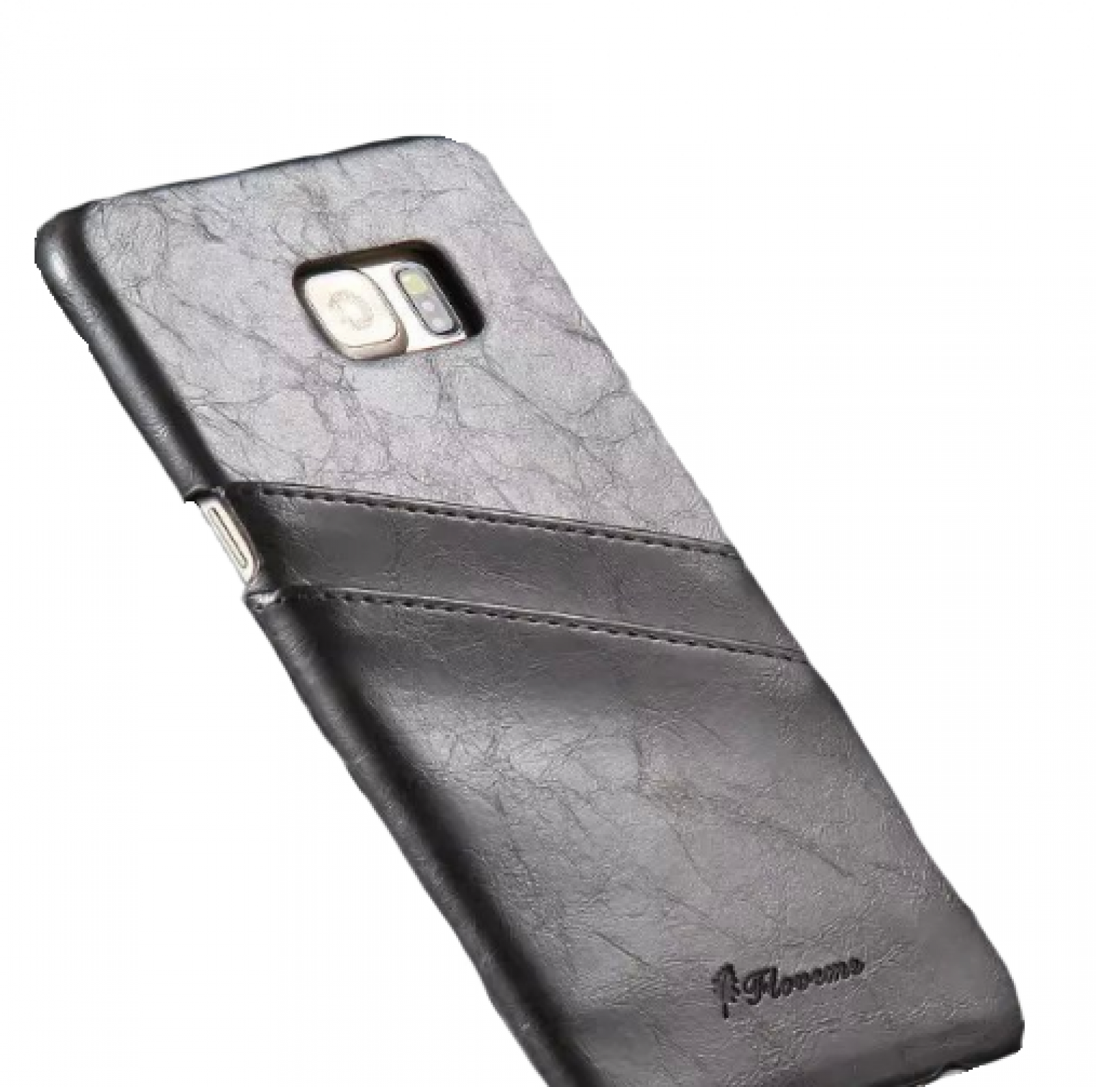 Задняя панель-крышка MyPads на металлической основе с импортной кожей для Samsung Galaxy S5 королевский черный