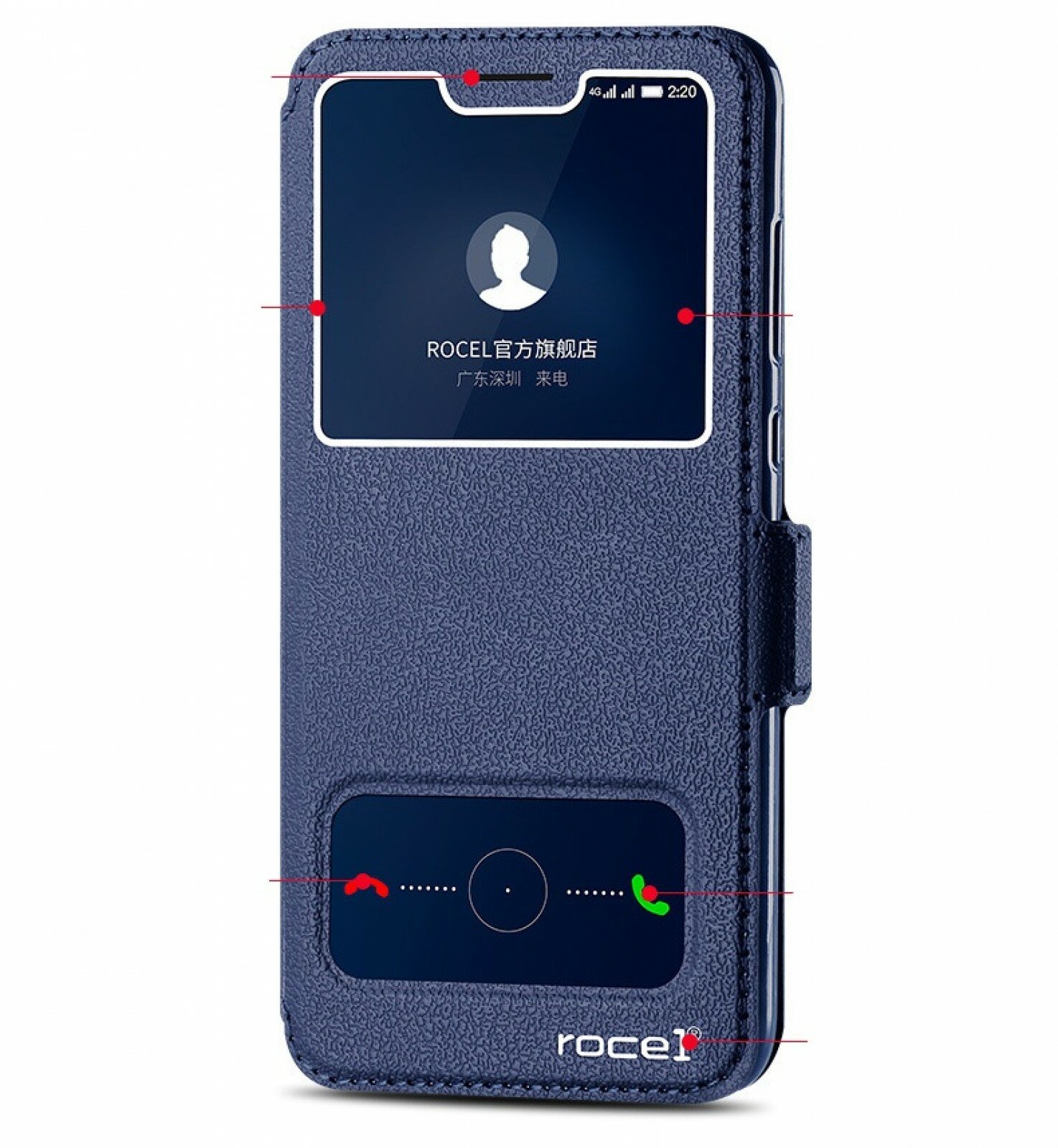 Чехол-книжка MyPads для iPhone XR с окном вызова и свайпом синий