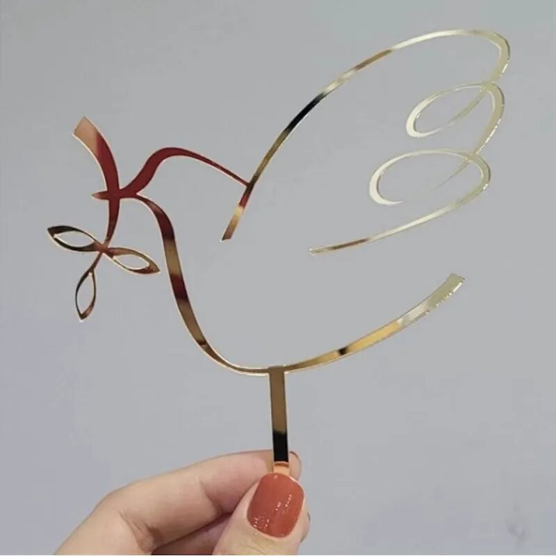 Золотой акриловый топпер для торта MOONBIFFY
