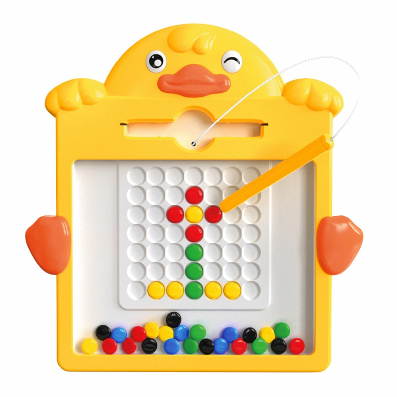 Магнитная доска для рисования с шариками-ручками в виде утки