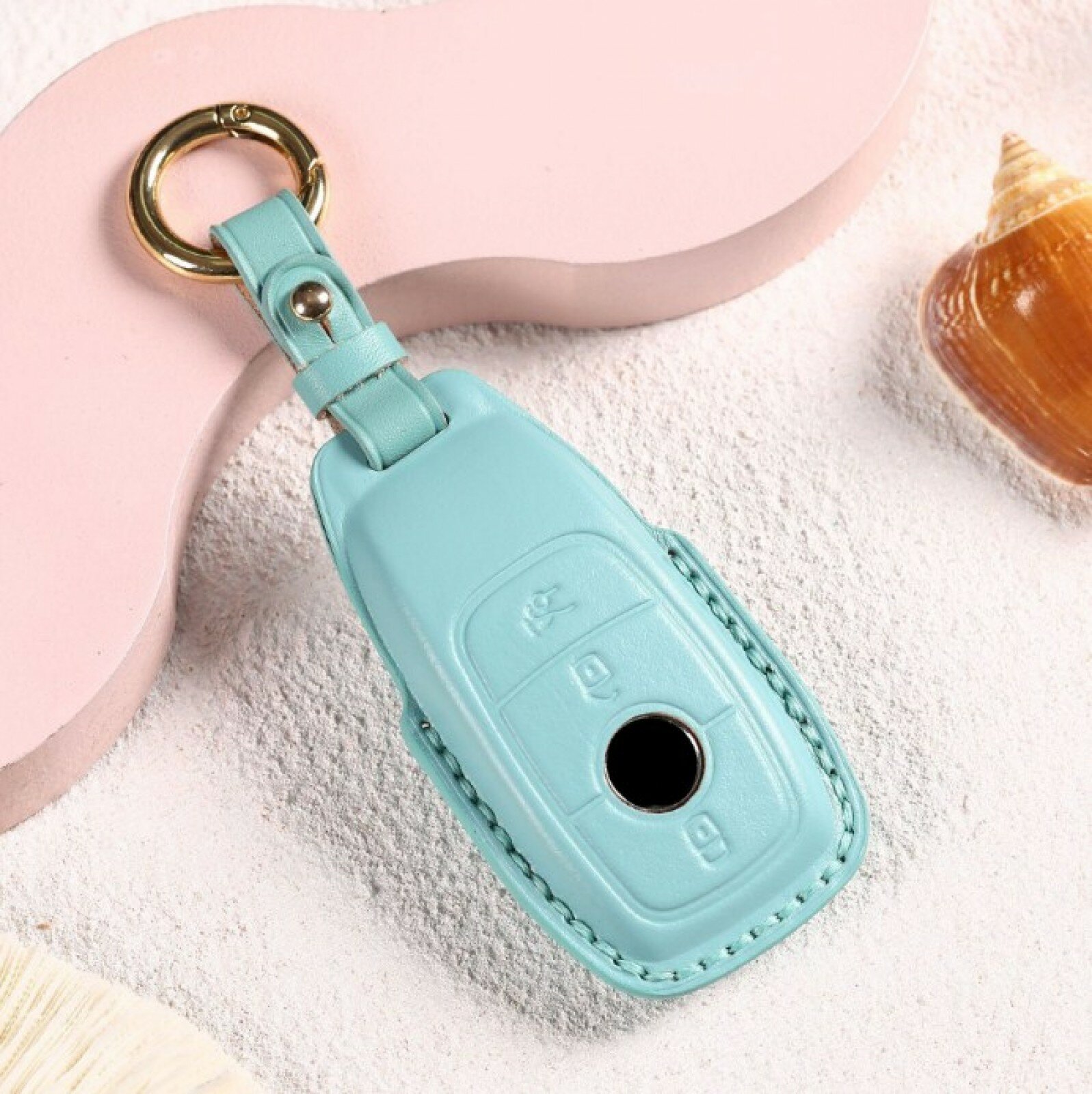 Защитный кожаный чехол MyPads M-236141 для ключей Mercedes-Benz E C S A CLA GLA GLB GLC GLE