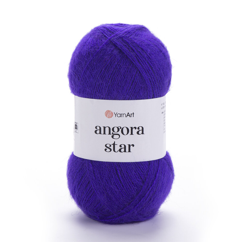 Пряжа для вязания YarnArt Angora Star 556 фиолетовый 100 гр/500 м 20% тонкая шерсть, 80% акрил