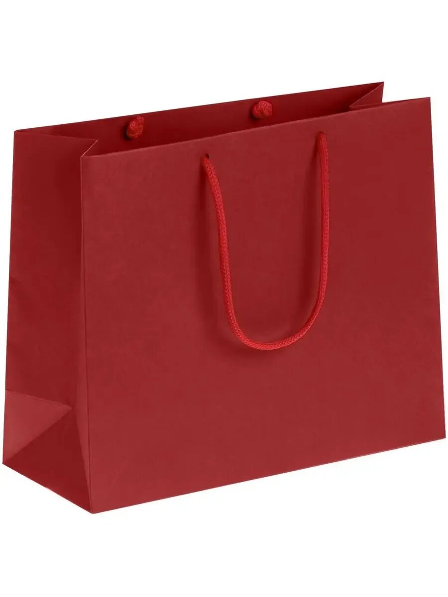 Элегантный красный бумажный пакет для подарков и покупок