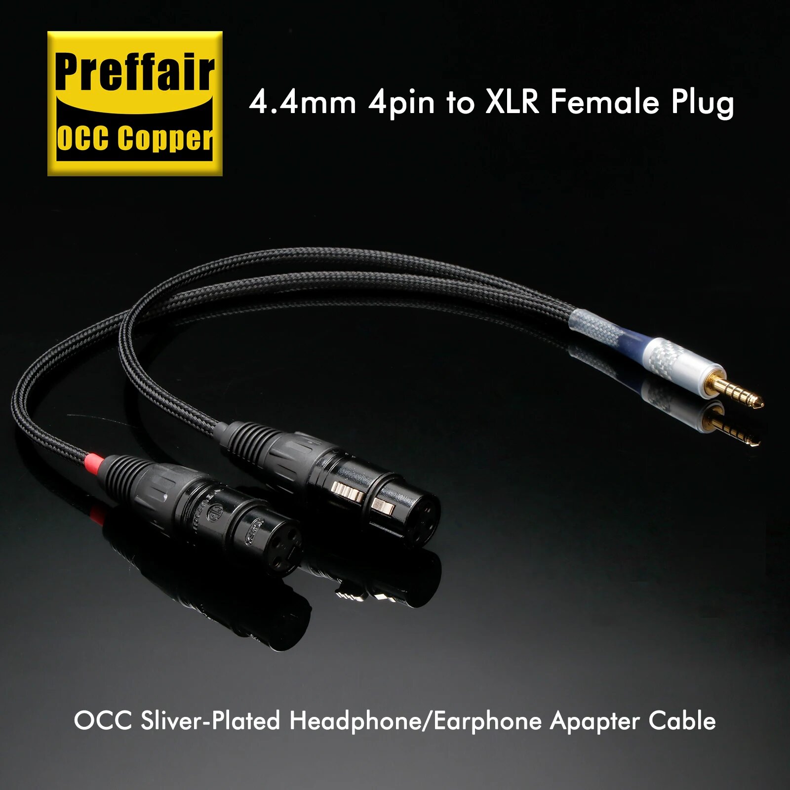 Preffair аудиокабель 4,4 мм на 2XLR 4.4 to 2XLR Ma E501, 2 м