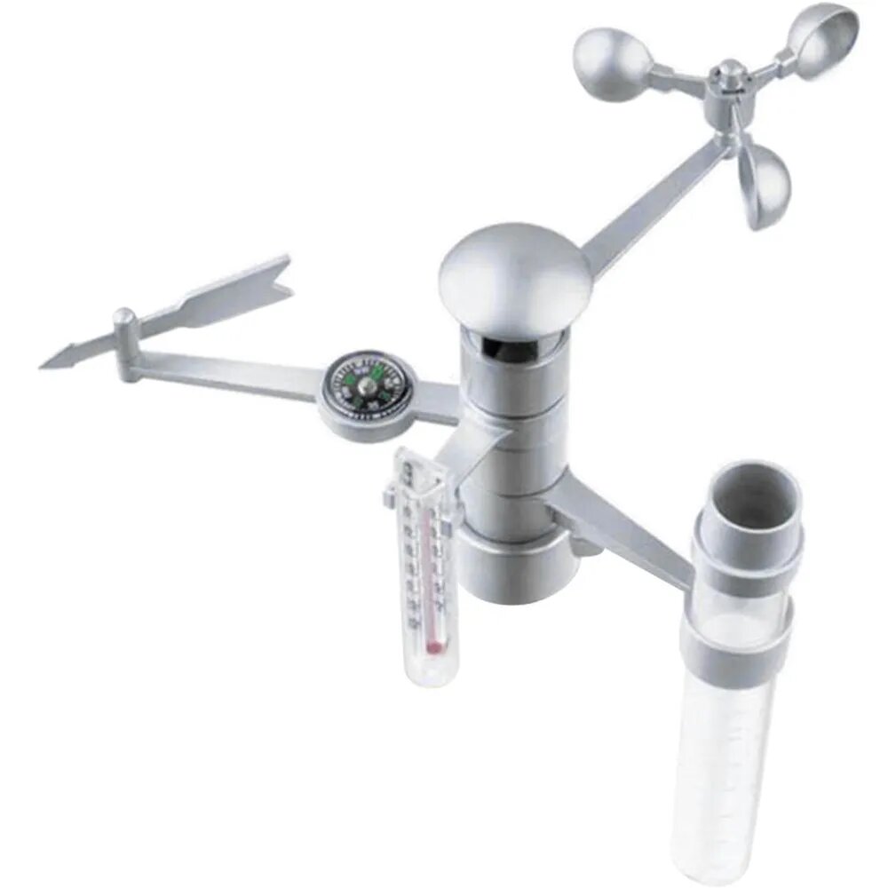 Образовательная метеостанция из серебристого пластика для детских научных игр