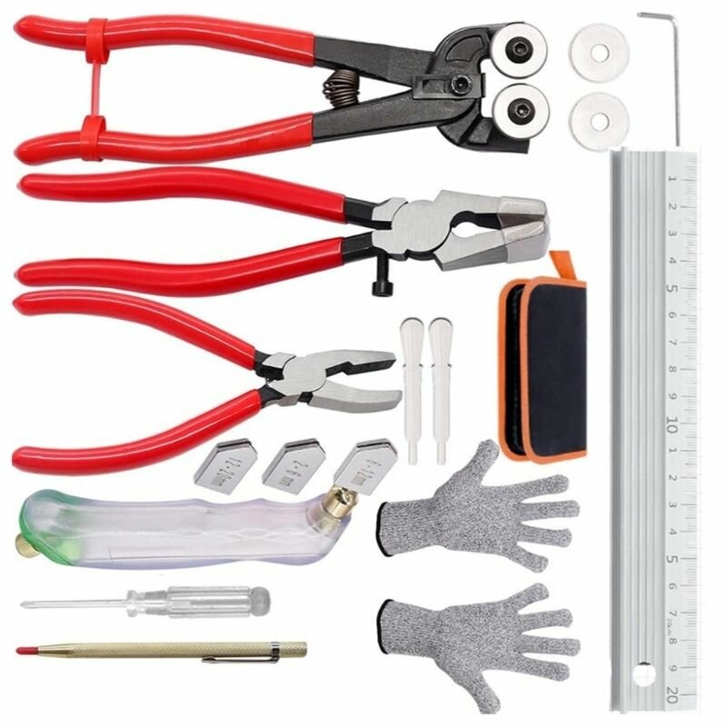 Набор кусачек для мозаики из 16 стеклянных плоскогубцев