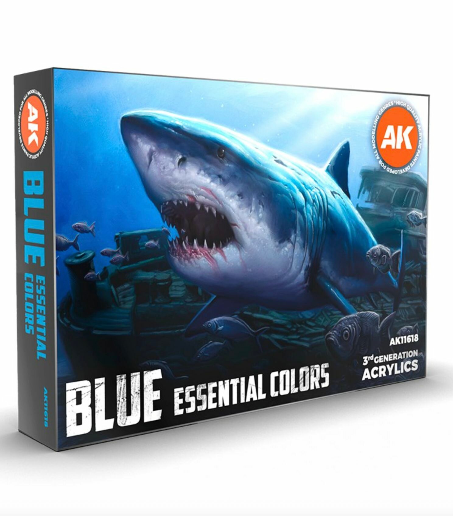 Набор красок для моделизма AK BLUE ESSENTIAL COLORS 3GEN SET