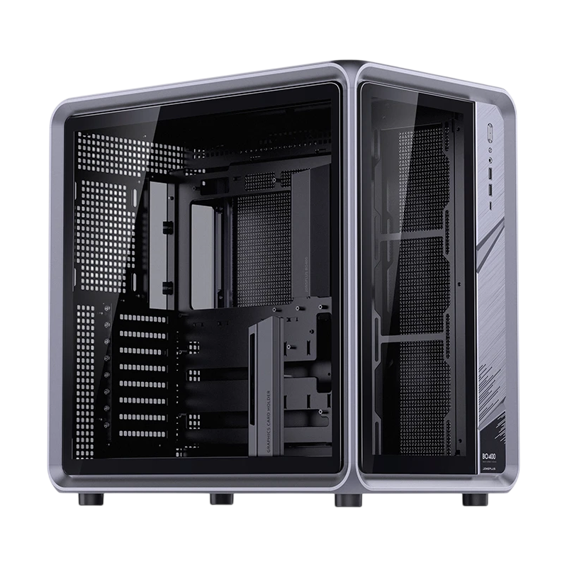 Корпус без блока Case JONSBO BO400, Midi-Tower, TG, no fan, 2xUSB-A 3.0 + 1xUSB-C 3.2, ATX, mATX, mITX Grey