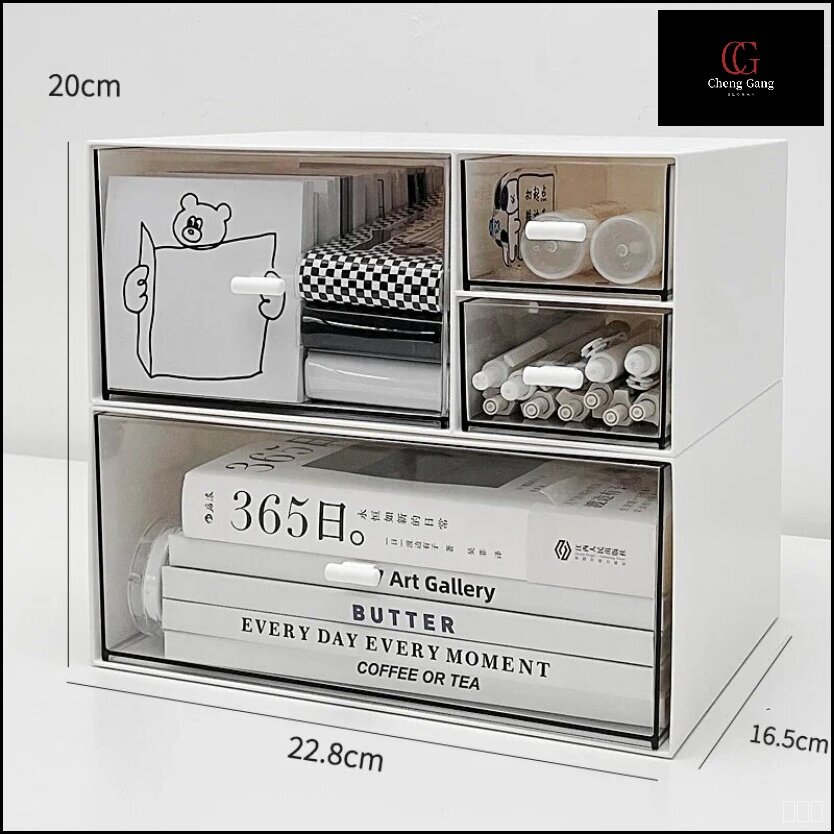 Прозрачный акриловый органайзер PGY для мелочей 1 and 3 drawers