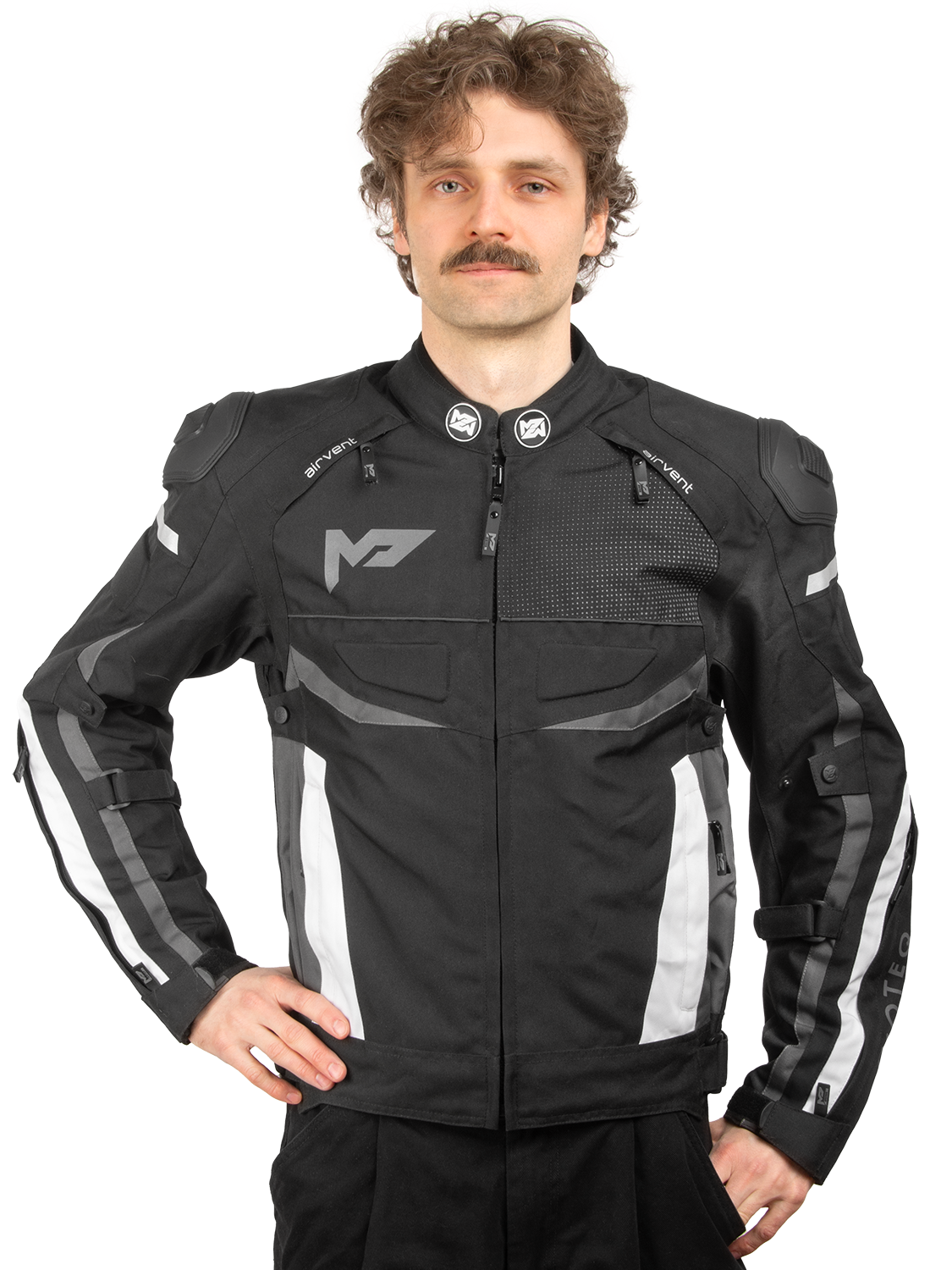 Мотокуртка текстильная MOTEQ GRAY, мужская, всесезонная, размер S