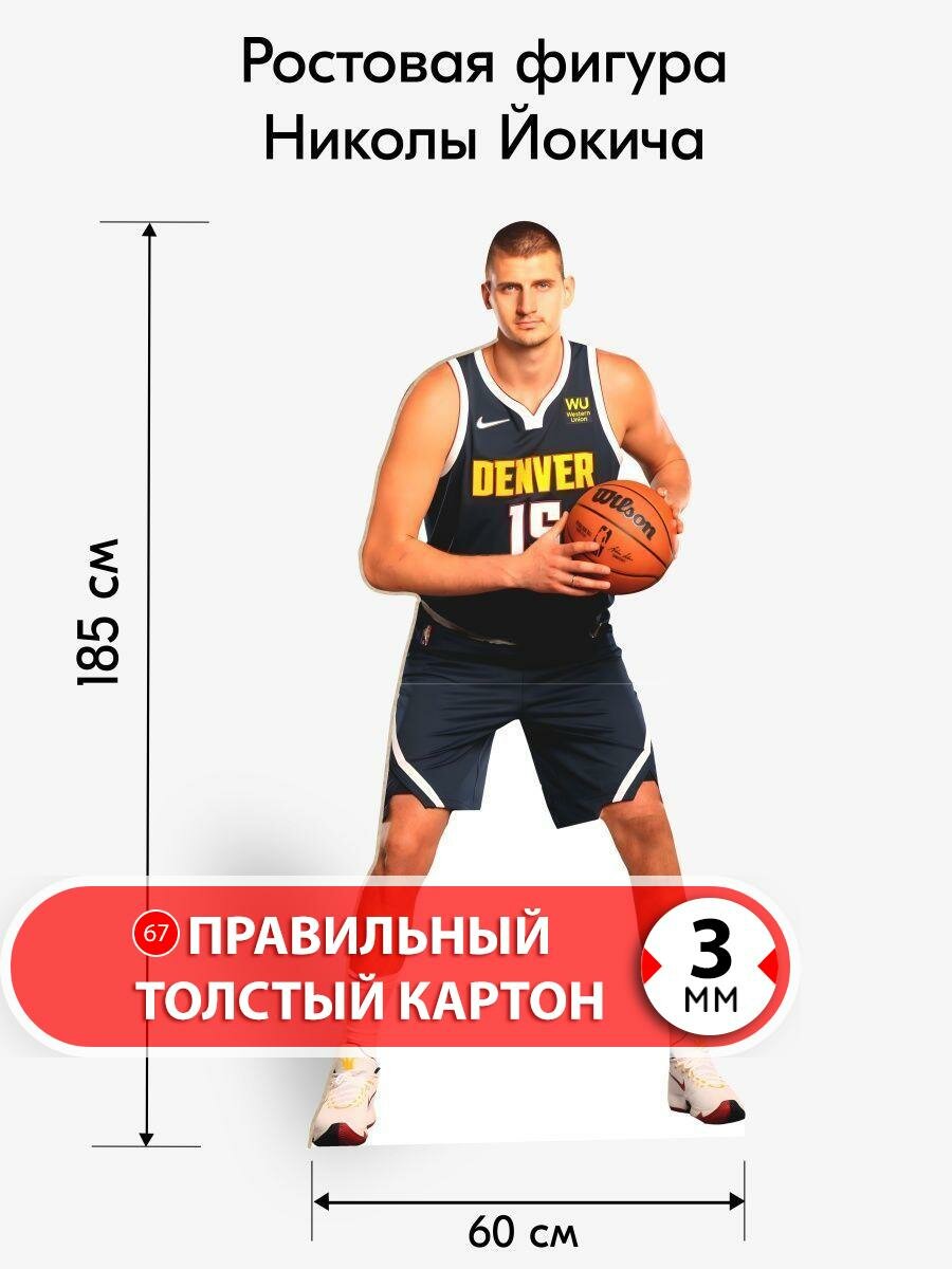 Аксессуар для фотосессий, Никола Йокич, баскетбол, ростовая фигура