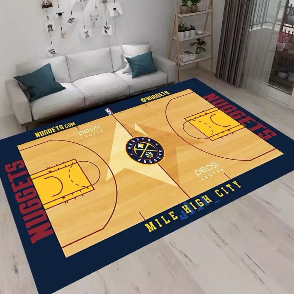 Коврик для дома Boston Celtics 50x80 см баскетбольная площадка, нескользящий зеленый прямоугольный — фото 1