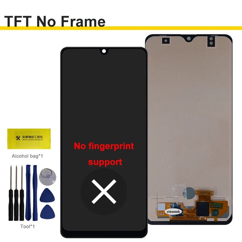 Экран Amoled для Samsung A31 ЖК-дисплей A315, сенсорный экран с рамкой в сборе, замена TFT No Frame