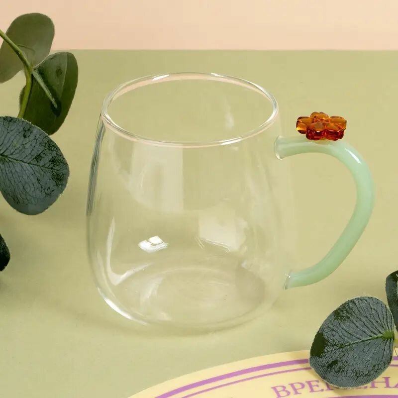 Кружка, 440 мл, стекло, для чая, кофе, какао и других горячих напитков, элегантный силуэт и продуманный дизайн делают её настоящим украшением вашего дома.