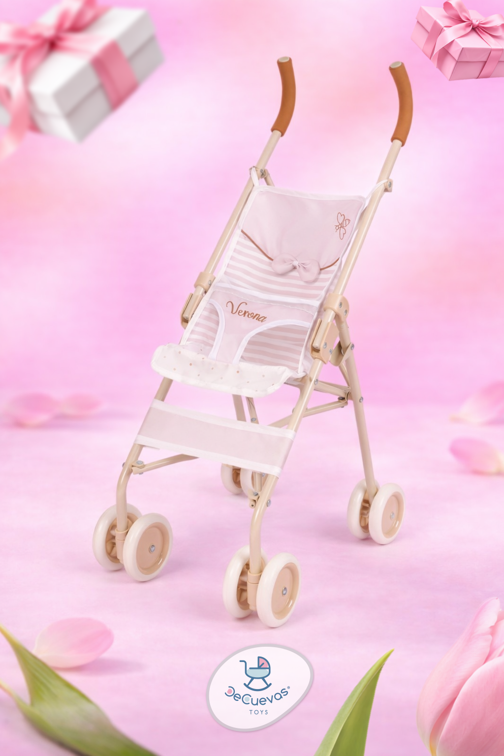 Коляска для кукол трость DeCuevas Toys, высота ручки 75 см, серия "Верона" 90178