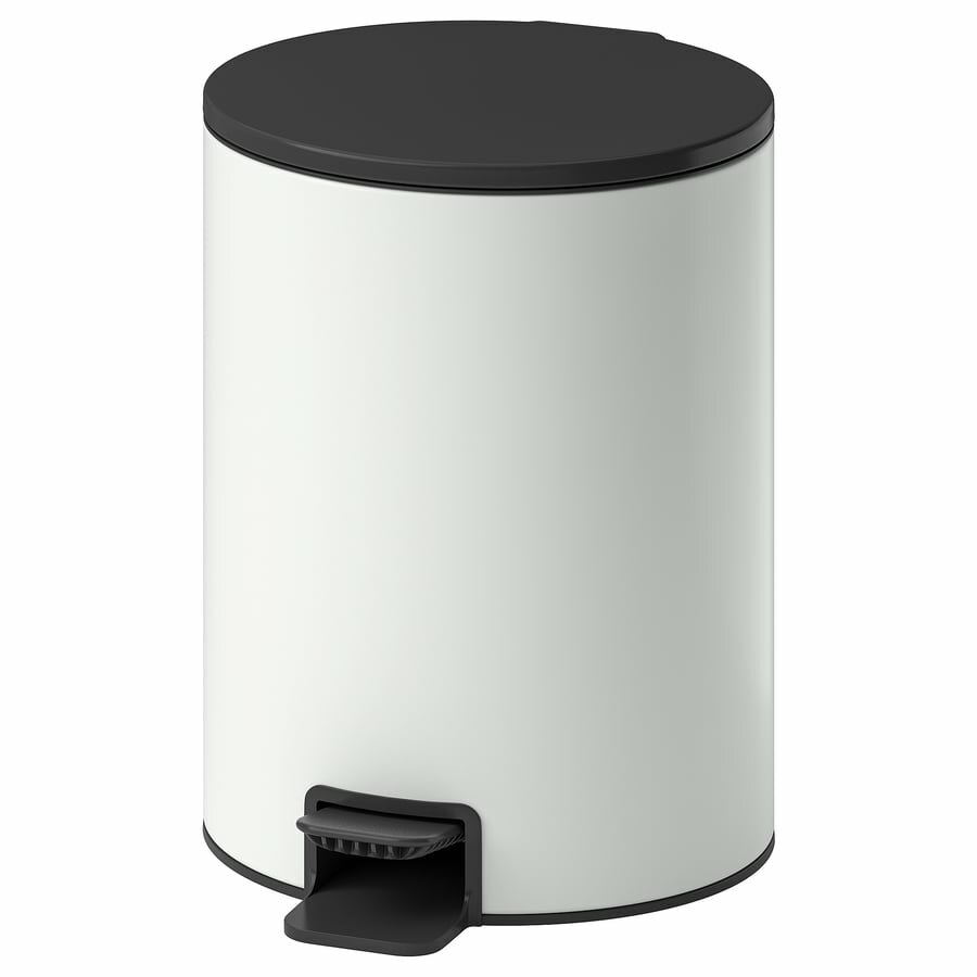 Мусорное ведро IKEA TURRIDNING цвет белый/антрацит 9 л, 705.954.03
