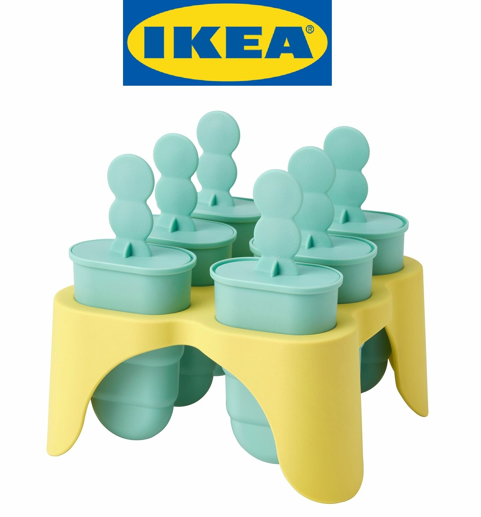 Формы для мороженого IKEA UPPFYLLD икеа уппфиллд. 6 штук, на подставке, 13 см, полипропилен