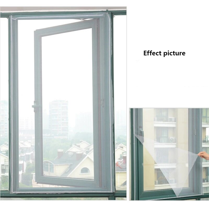 Самоклеящаяся противомоскитная сетка белая 1.3x1.5 м