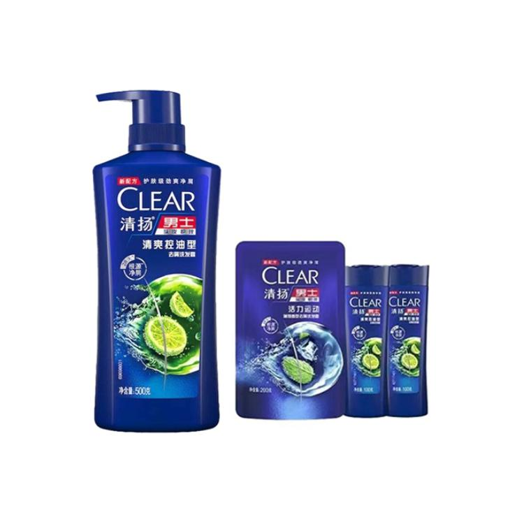 Шампунь мужской CLEAR, от перхоти, глубокая очистка, контроль масла, облегчение зуда, Легкий, 500 мл