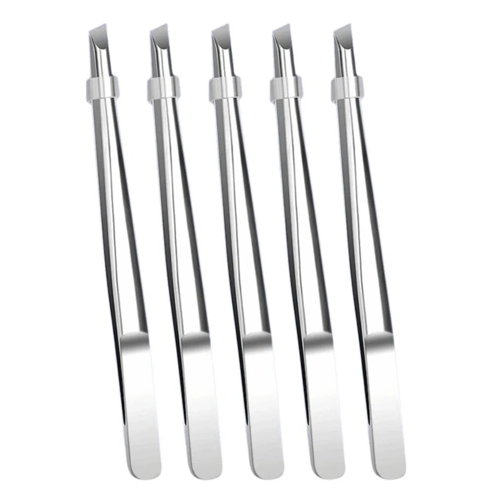 Пинцет для бровей из нержавеющей стали, 5PCS