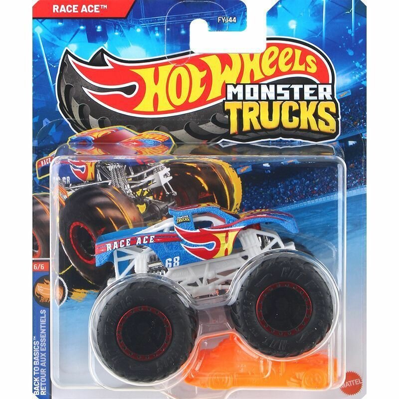 Hot Wheels Monster Trucks Bigfoot, литая модель 1:64(JDP75-гоночная машина)