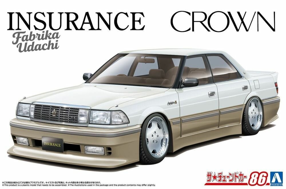 Сборная модель Aoshima 1/24 Toyota INSURANCE UZS131 CROWN '89