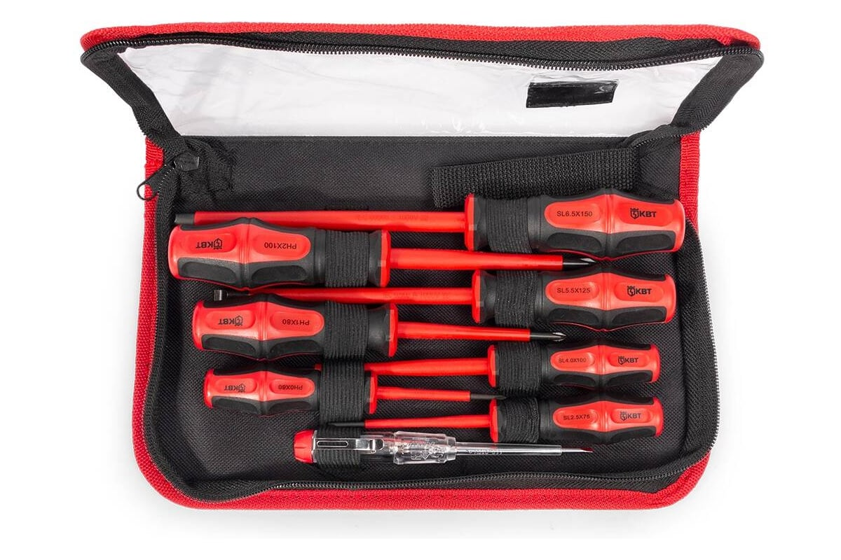 Набор диэлектрических отверток КВТ НИО-08 серии профи {78619}