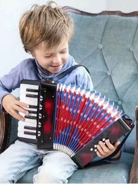 Аккордеон, обучающий аккордеон для детей, интересный игрушечный музыкальный инструмент