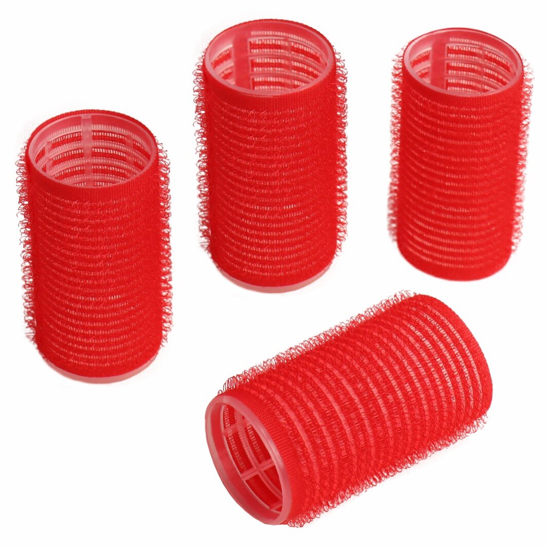 Бигуди для завивки волос липучка d=3*6см набор 4шт цвет микс