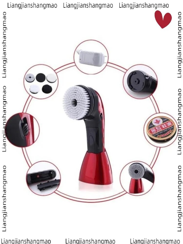 Щетка для обуви Electric Shoe Polisher, вращающаяся щетка для обуви, набор щеток для ухода за обувью, 1 шт.