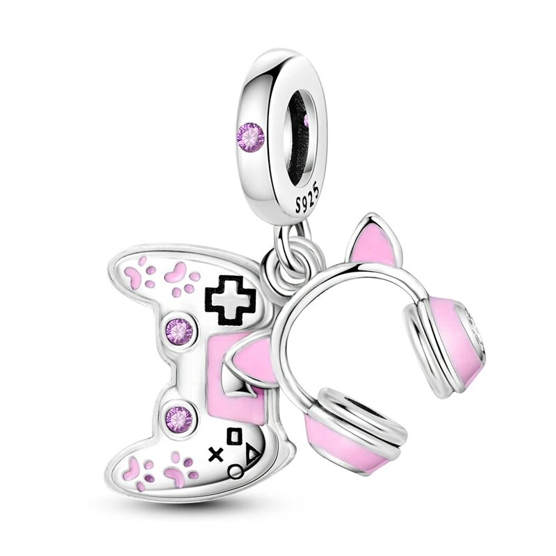 Панда Pandora Gaming, розовый, серебро 925, KTC543
