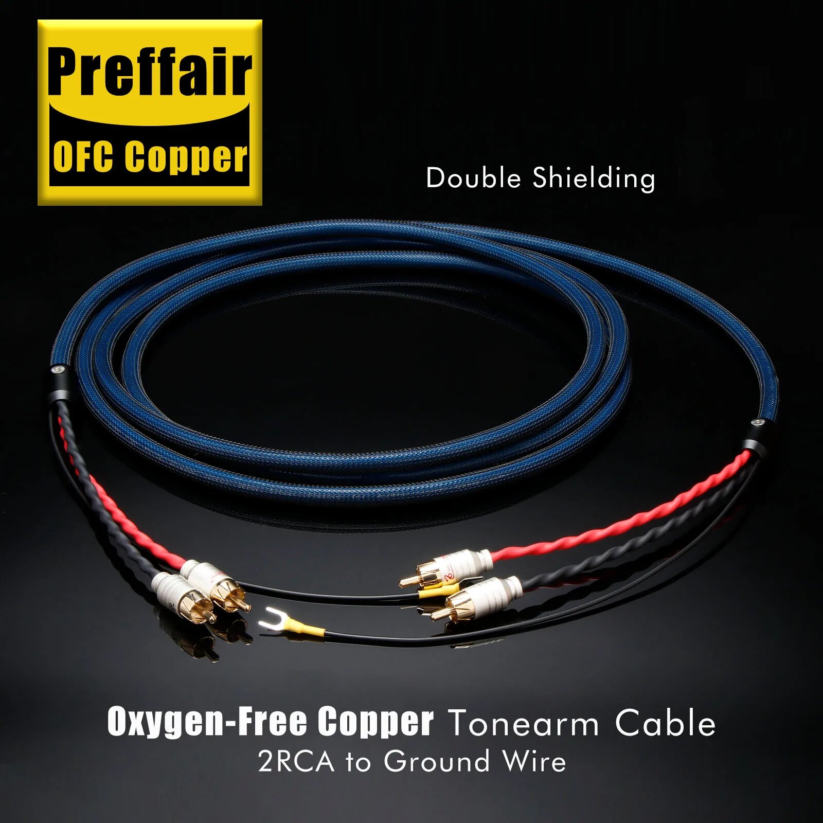 Preffair 2RCA фонокабель для винилового проигрывателя 1 м