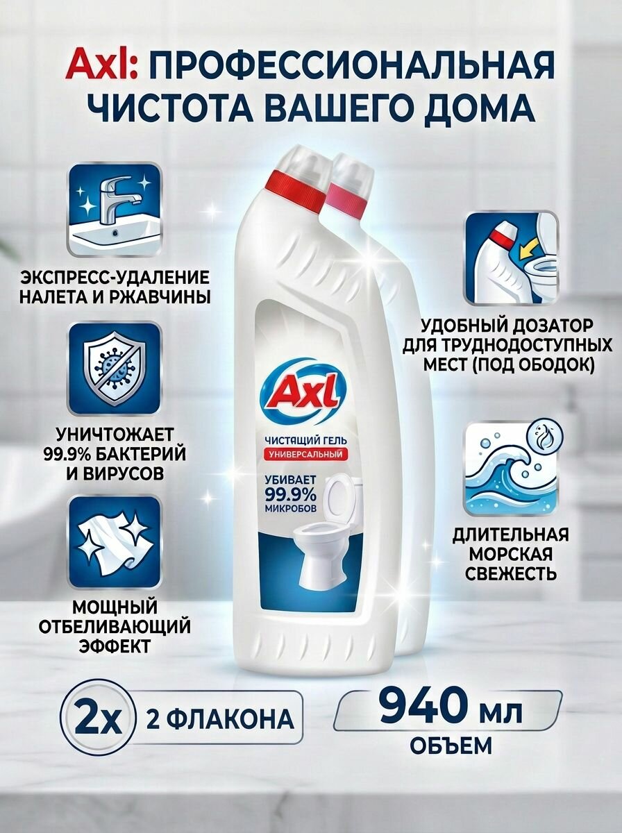 Гель чистящий универсальный 2 шт.