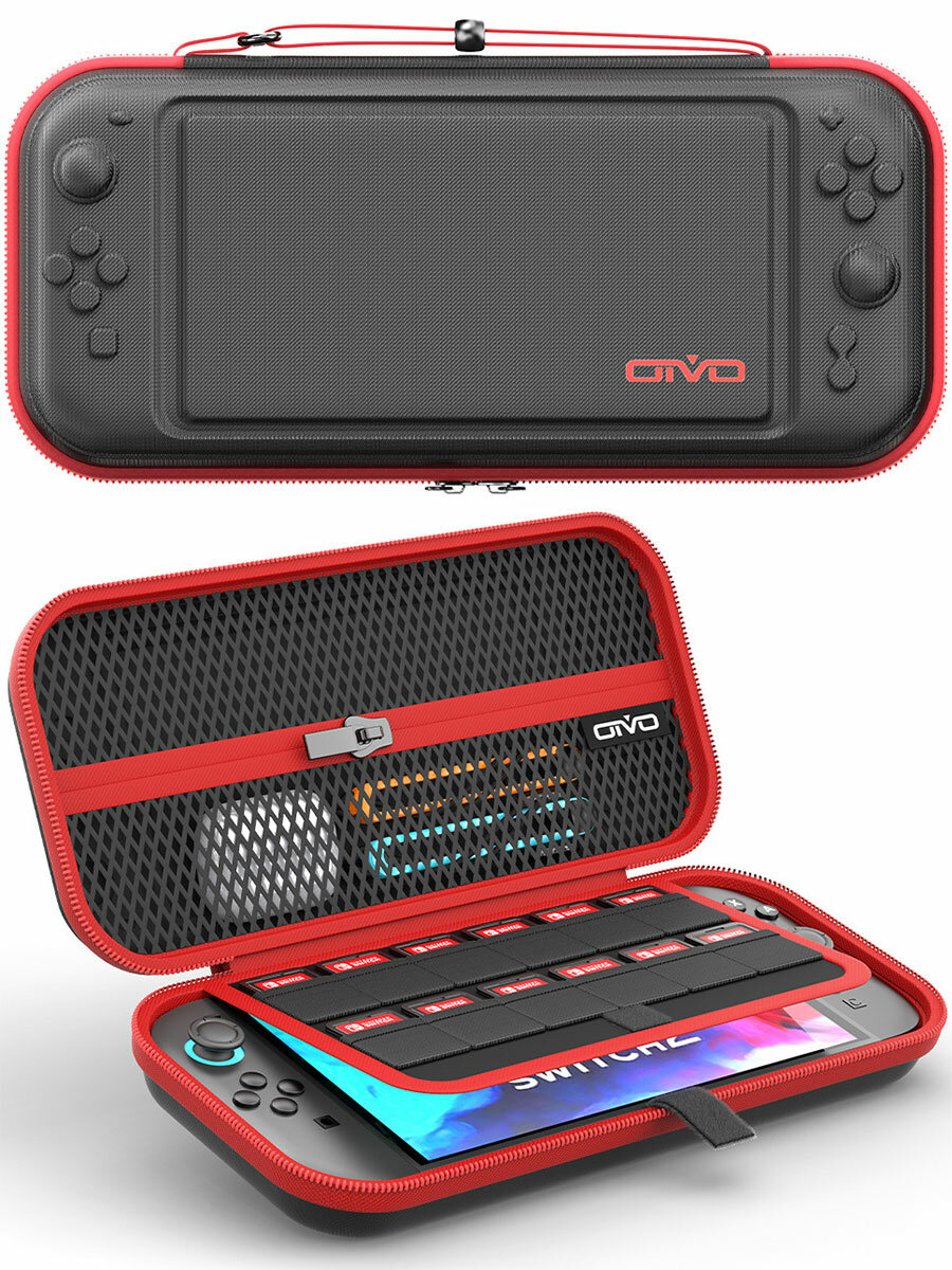 Защитный чехол Storage Bag для Nintendo Switch 2 (OIVO IV-SW626) Black-Red