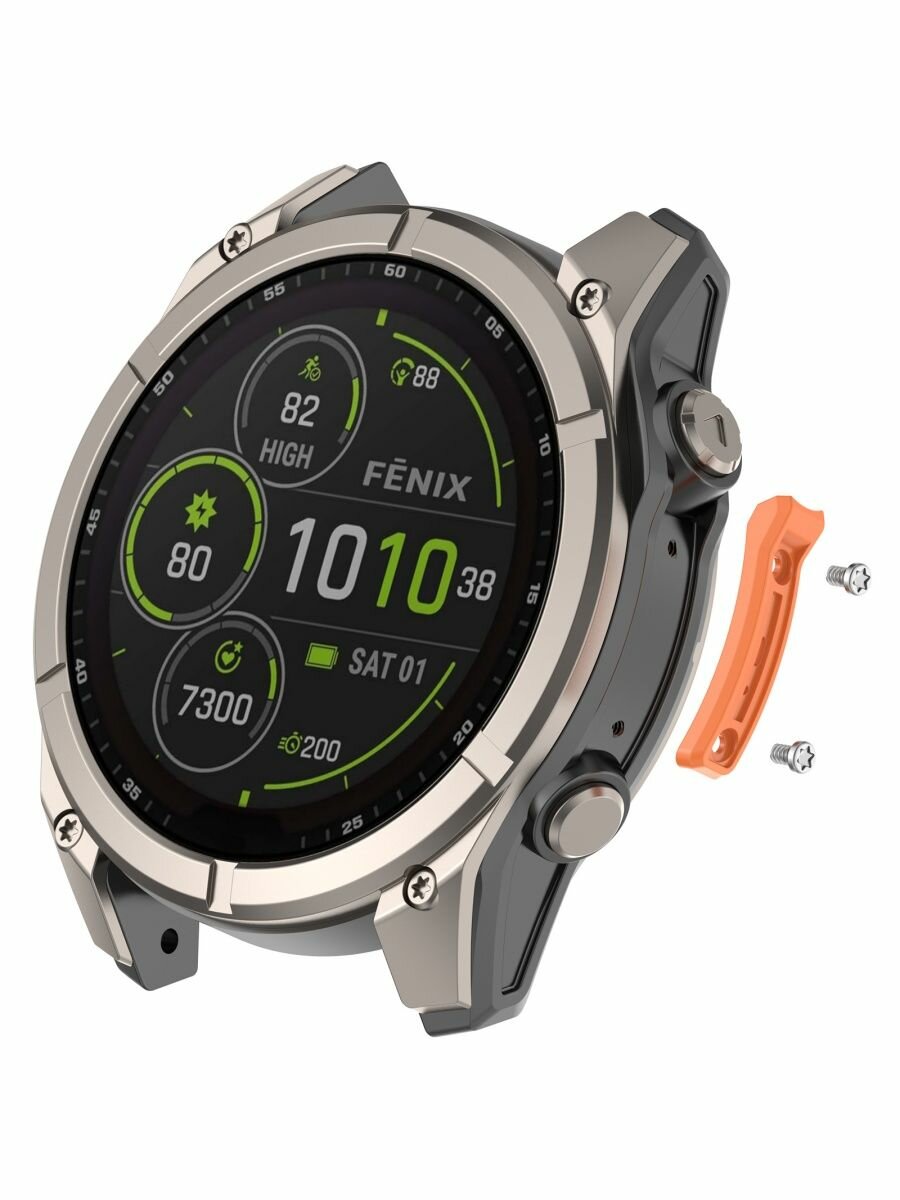 Силиконовый амортизирующая кромка для Garmin Fenix 8 и 8 Pro, Quatix/ Tactix 8 51мм, с противоударными защитный свойствами