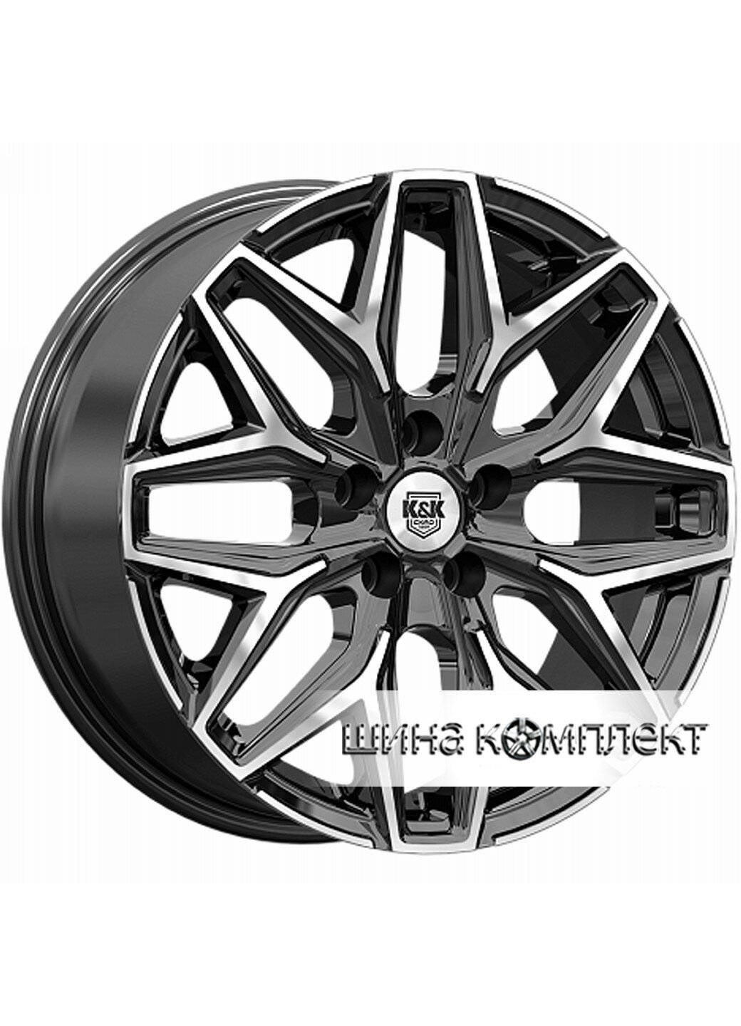 Колесный диск КиК Ариус (КС1187) 7x17 4x108 ET42 63,35 Алмаз черный