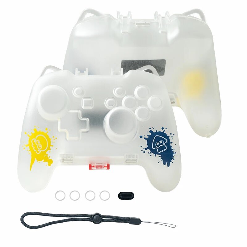 Прозрачный чехол для геймпада Nintendo White (splatoon)