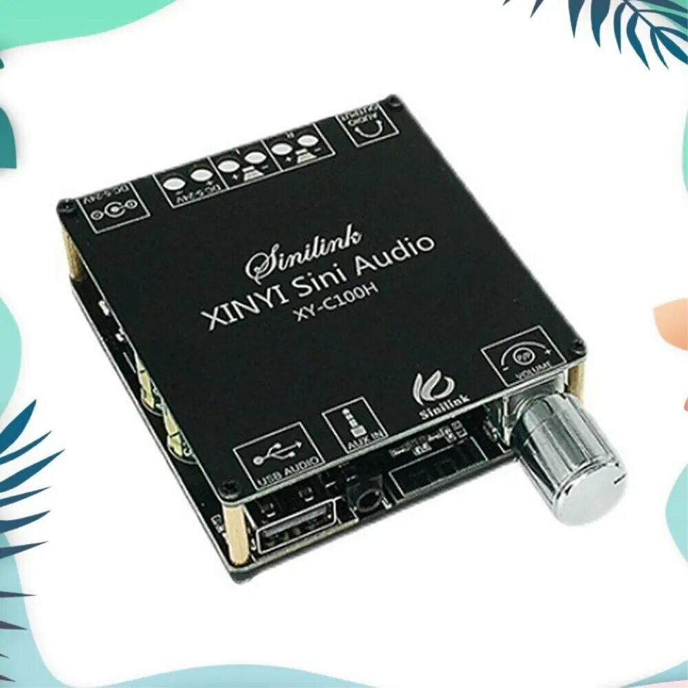 (H R C F) XY-C100H Bluetooth5.0 Плата Цифрового Усилителя TPA3116D2 100 Вт + 2-Канальный Аудио Модуль DC5-26V