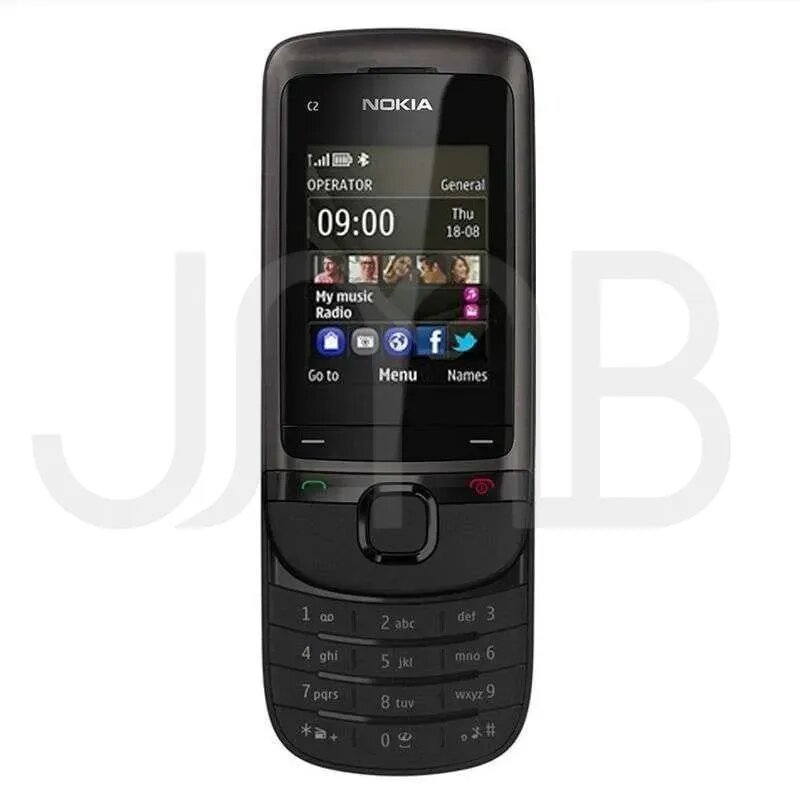 Nokia C2-05 Black Slide Mobile Phone 32GB 2G 3G FM radio